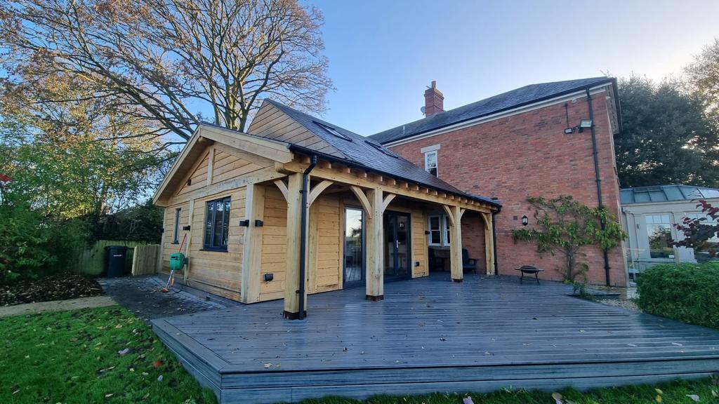 Office/Utility Oak Frame Extension | Northamptonshire Oak