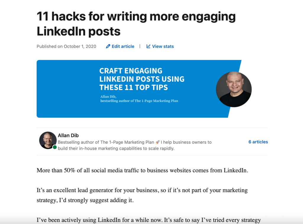 Posting on LinkedIn - 12 Tips For Writing A LinkedIn Post People Will Read