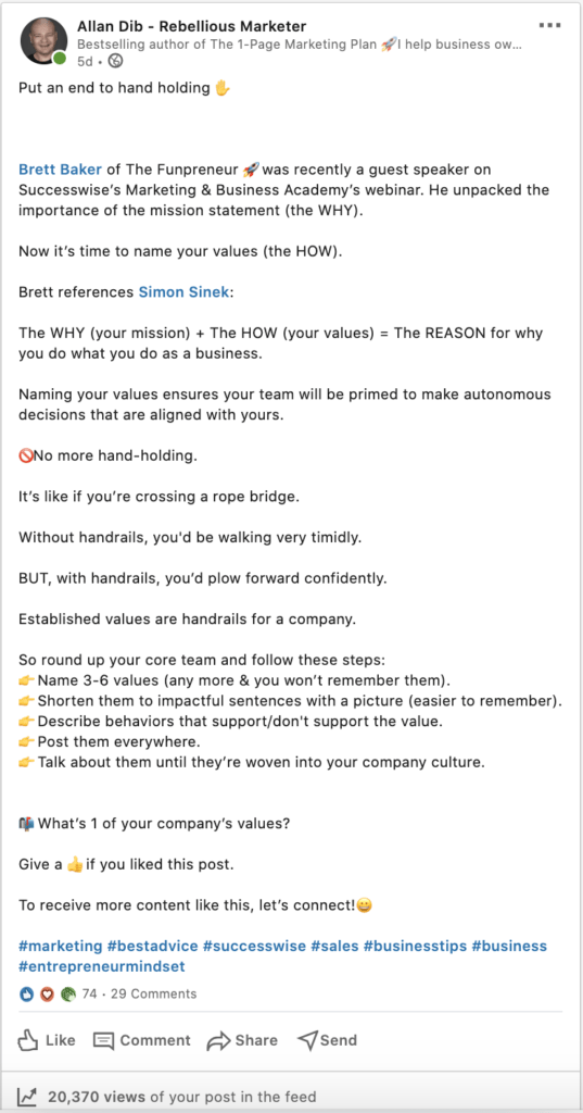 Posting on LinkedIn - 12 Tips For Writing A LinkedIn Post People Will Read