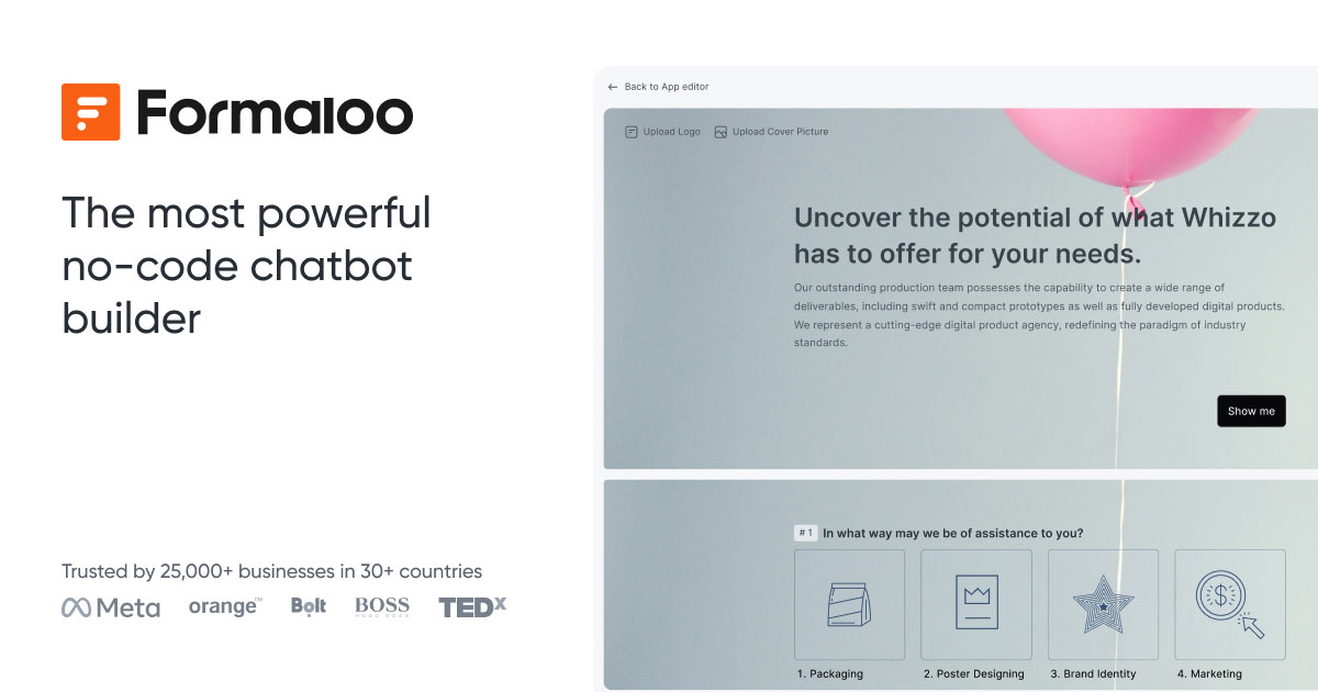Build engaging chatbots with no-code in minutesç