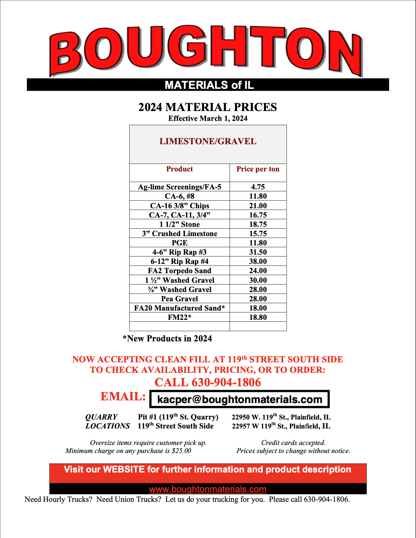 Chicagoland Material Delivery Services | Boughton