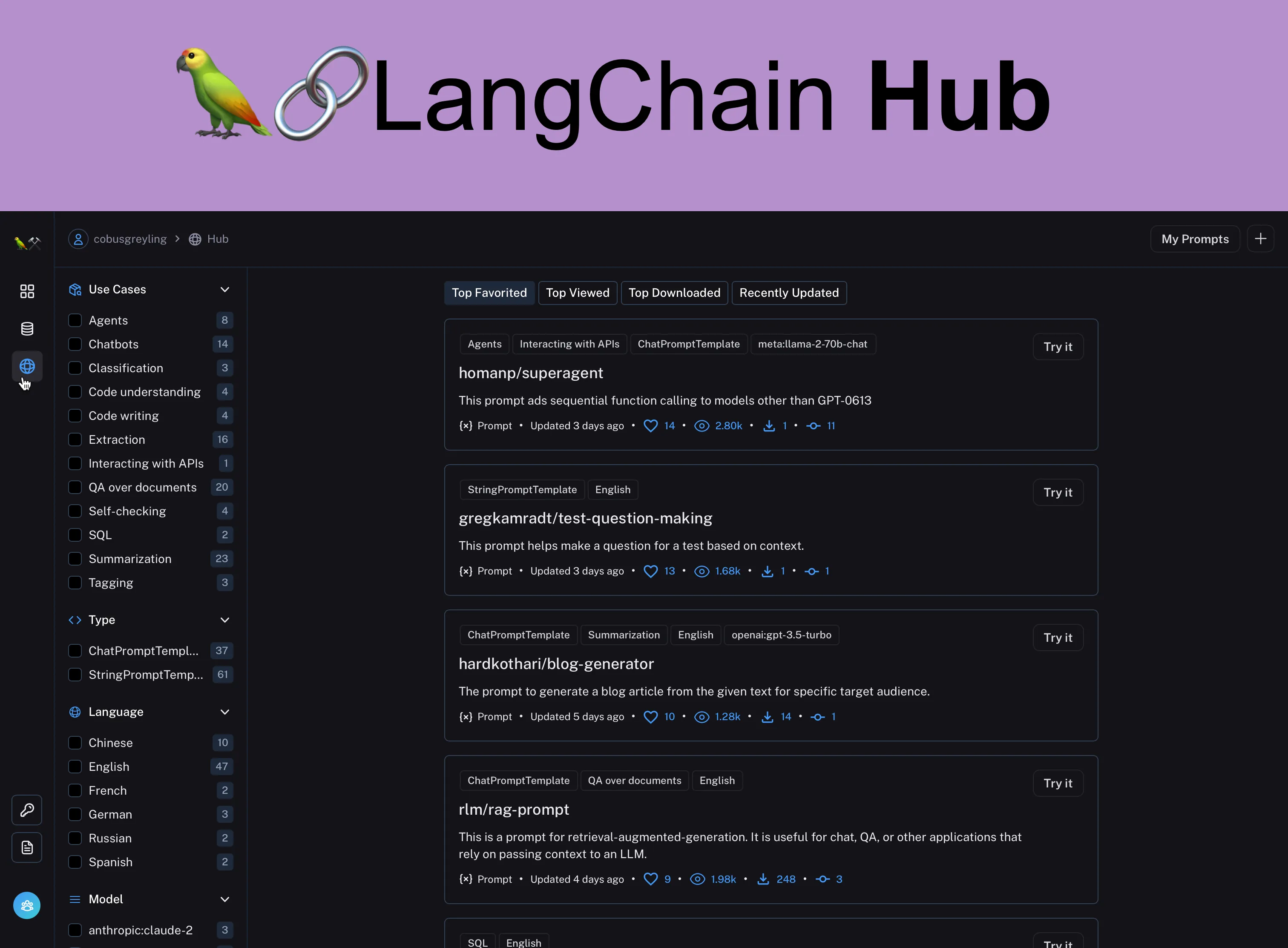 LangChain Hub