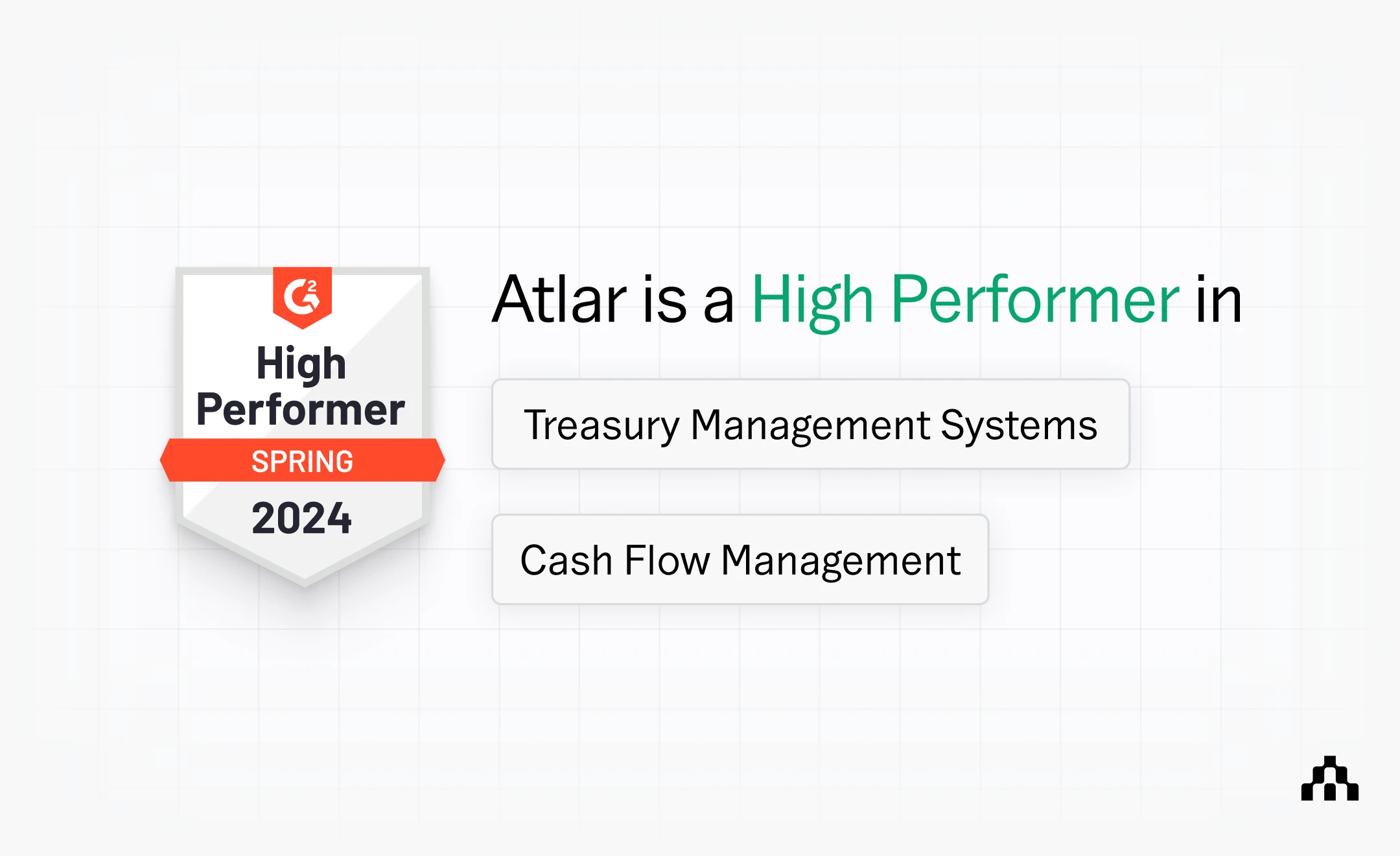 Atlar voted a high performer by treasury professionals on G2
