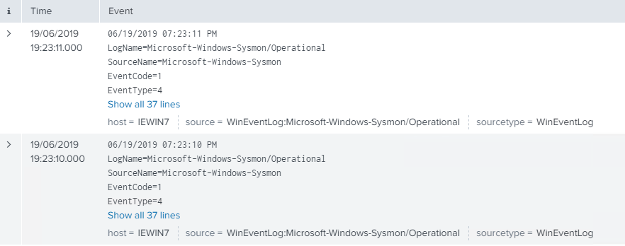 Importing Windows Event Log files into Splunk