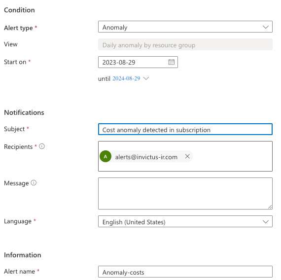 Invictus Incident Response website