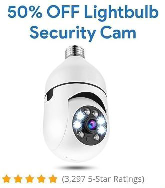 Nomad Camera Light - Motion Sensor Security Camera - 360 Degrees