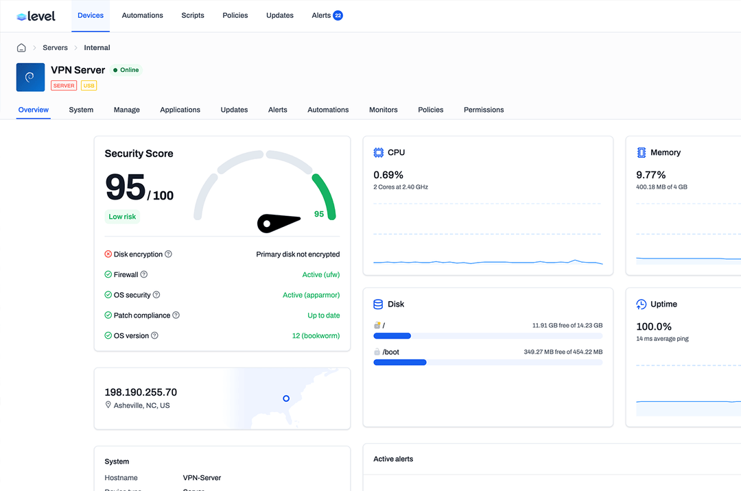 Modern Remote Monitoring and Management (RMM) - Level