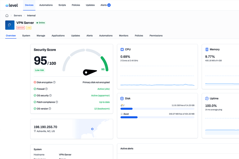Modern Remote Monitoring and Management (RMM) - Level