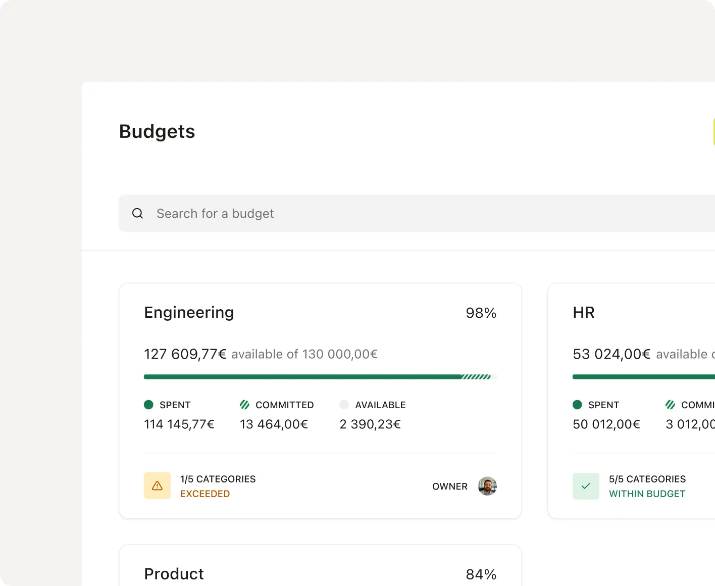 Real-time Budgets | Pivot