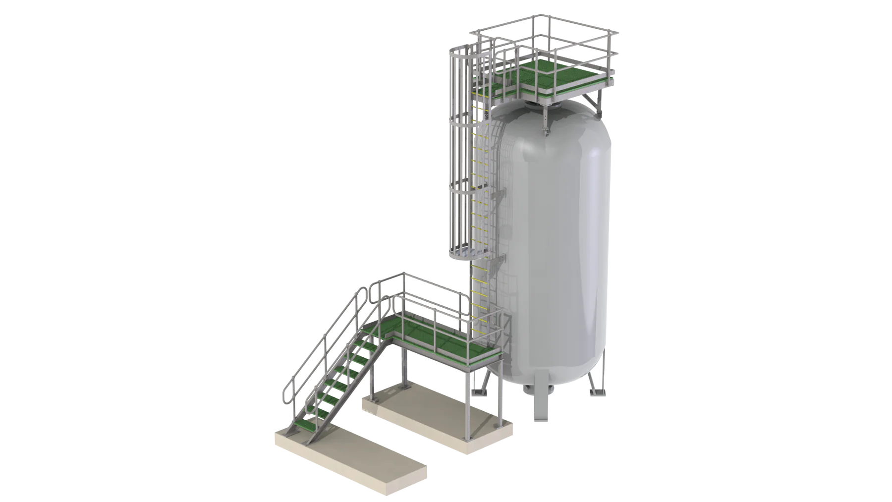 Enclosed Rung Ladders - Engineered to suit | Platforms and Handrails ...