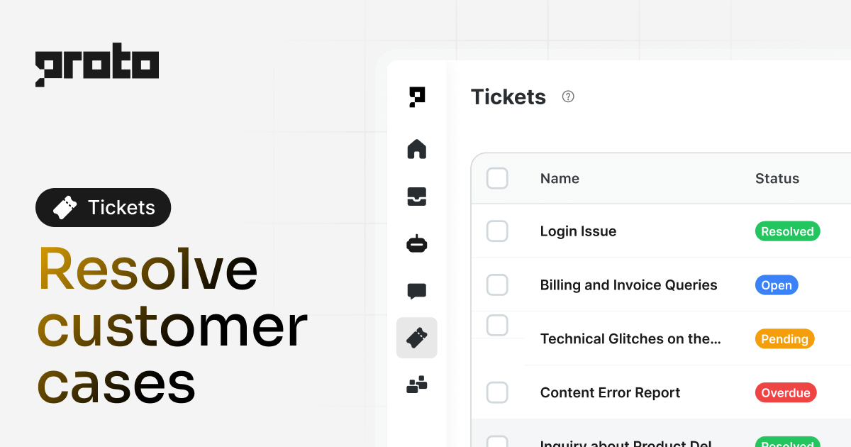 Proto AICX Platform | Tickets - Email Integration, External Assignees & More