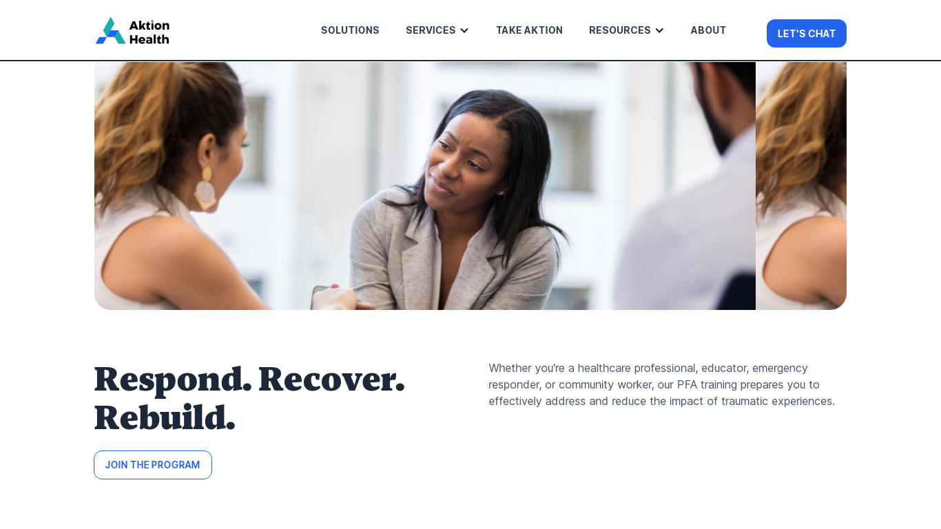 Become a Certified PFA Provider | Aktion Health Training