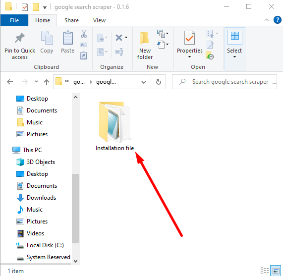 How to install the Google Search Scraper