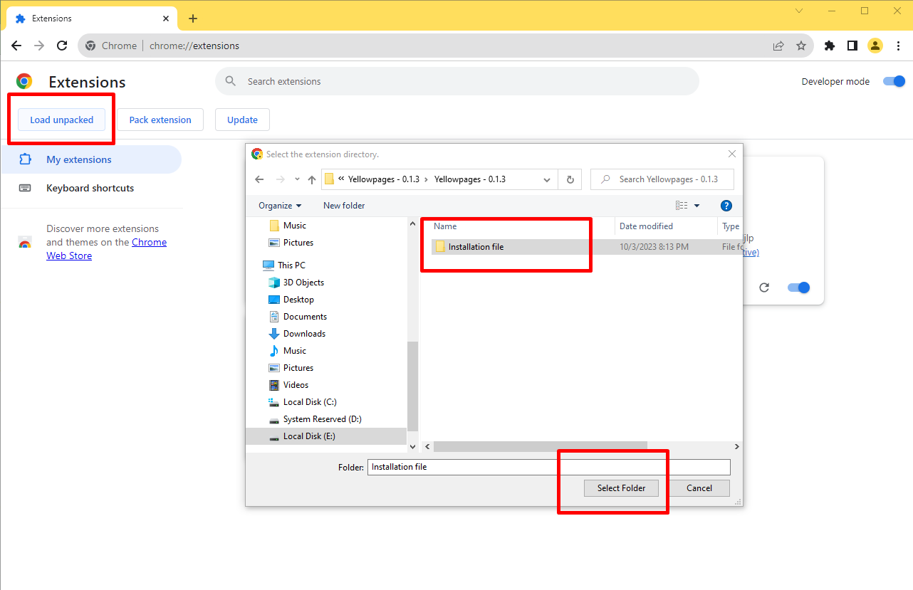 How to install YellowPages Scraper