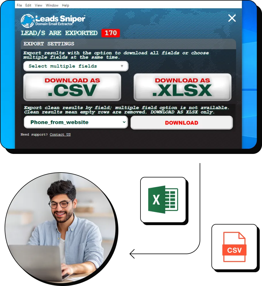 Domain Email Extractor | Leads-Sniper