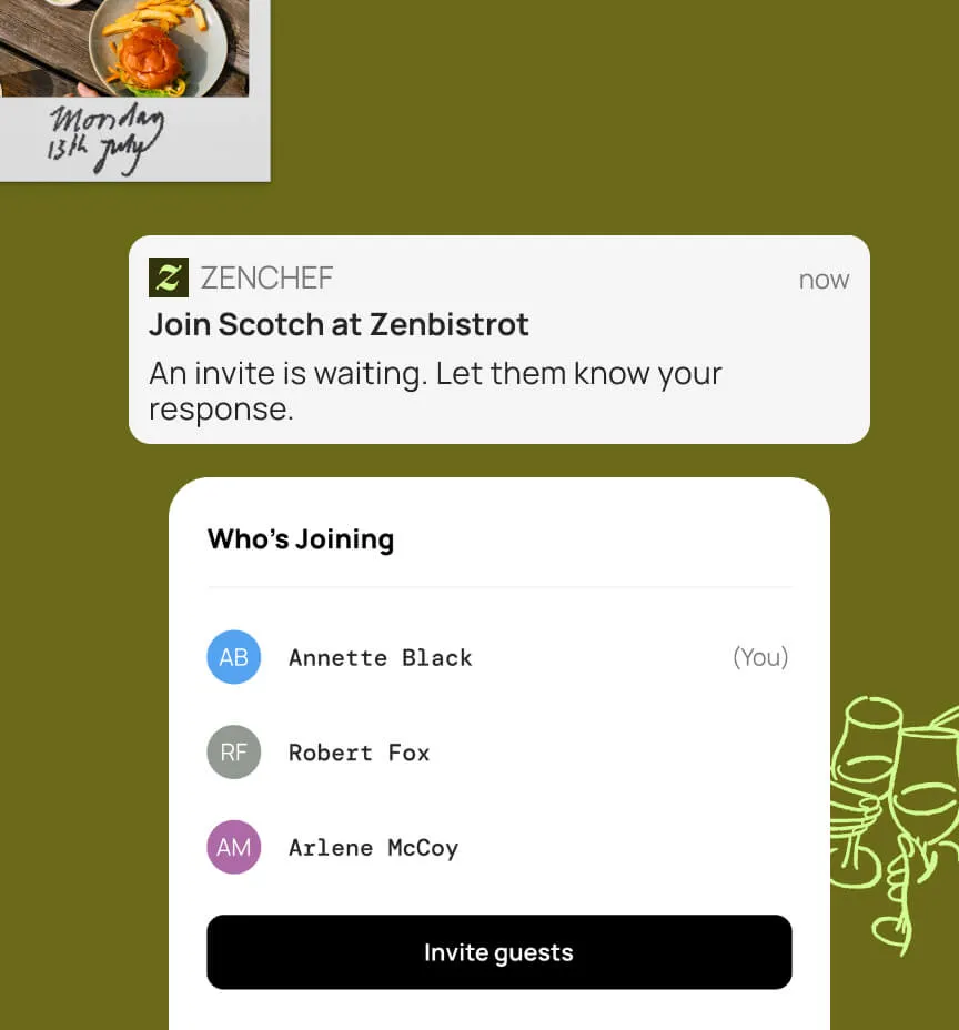 Restaurant bookings application | Zenchef