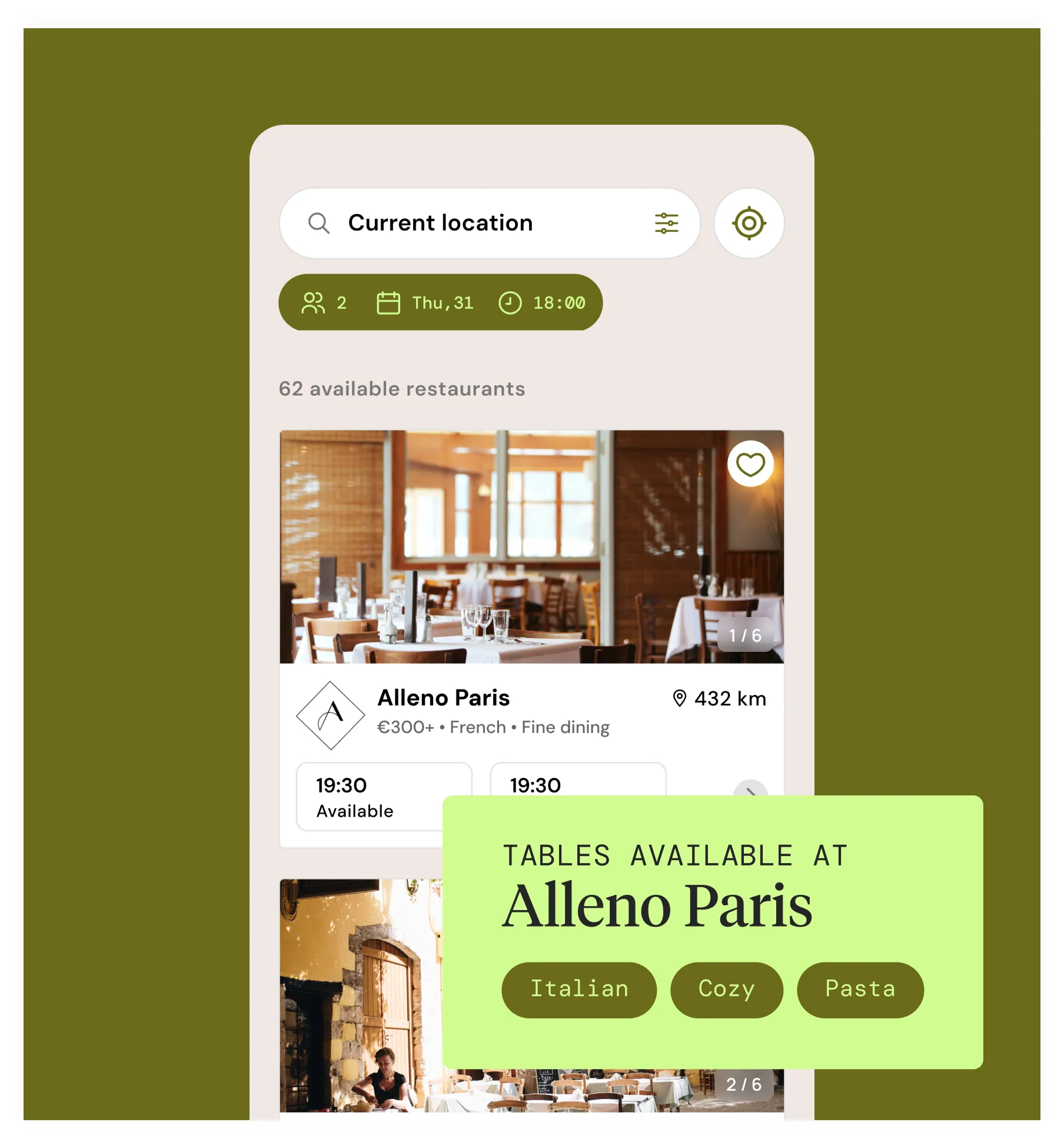 Restaurant bookings application | Zenchef