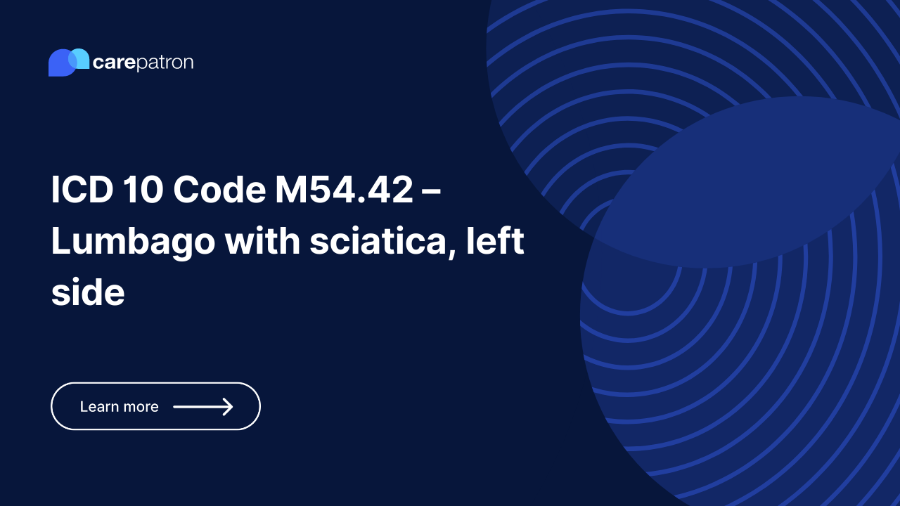 M54.42 – Lumbago with sciatica, left side | ICD-10-CM