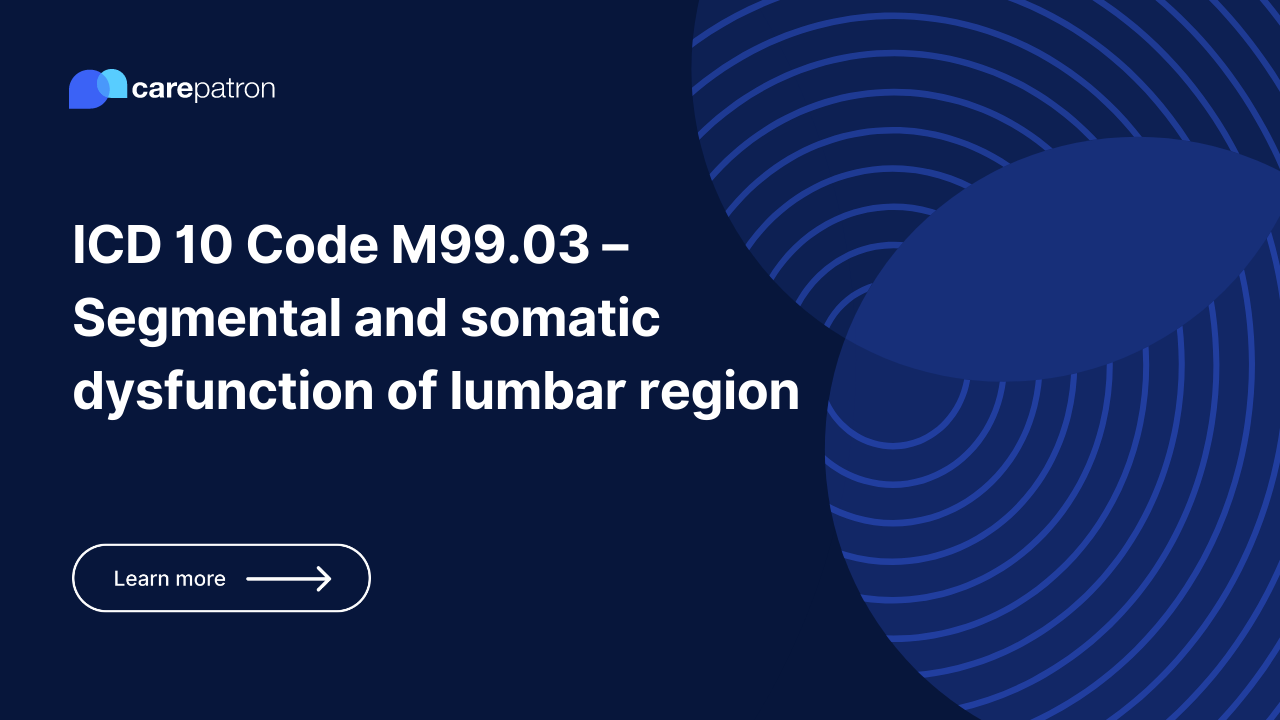 M99.03 – Segmental and somatic dysfunction of lumbar region | ICD-10-CM