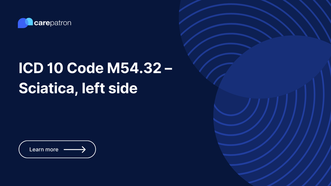 M54.32 – Sciatica, left side | ICD-10-CM