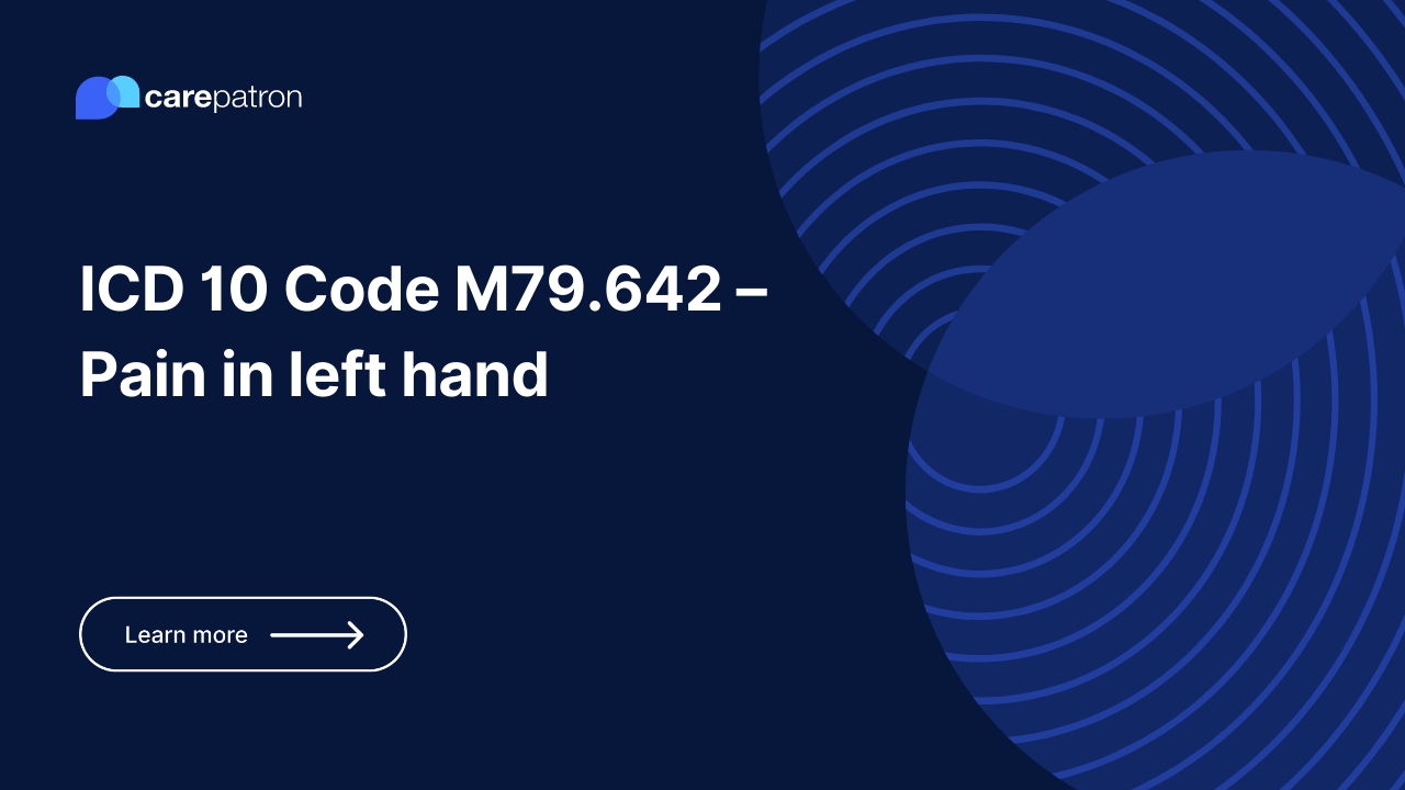 M79.642 – Pain in left hand | ICD-10-CM