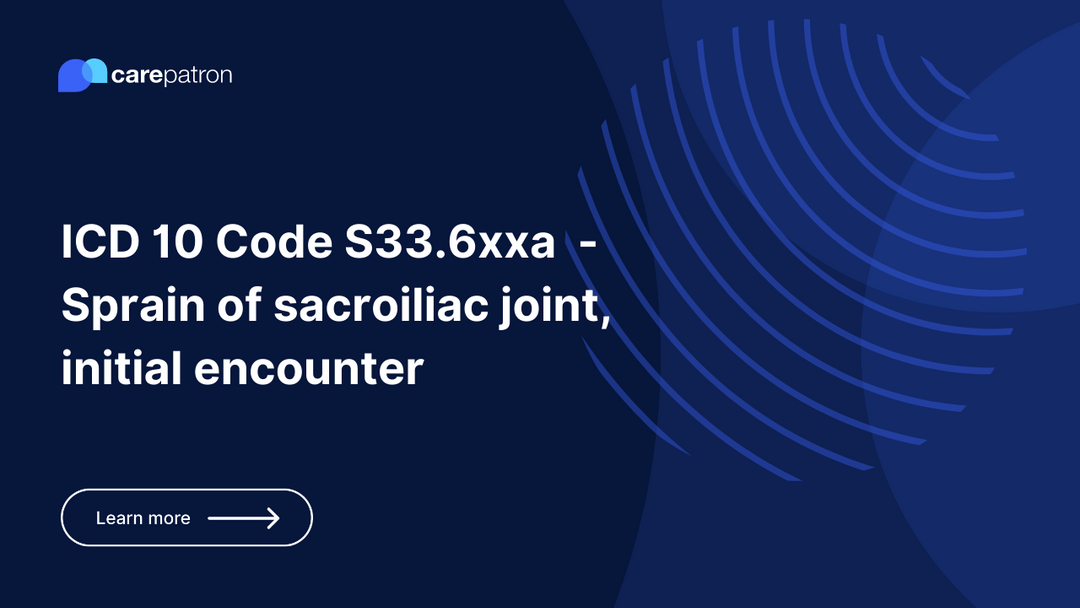 S33.6xxa – Sprain of sacroiliac joint, initial encounter | ICD-10-CM