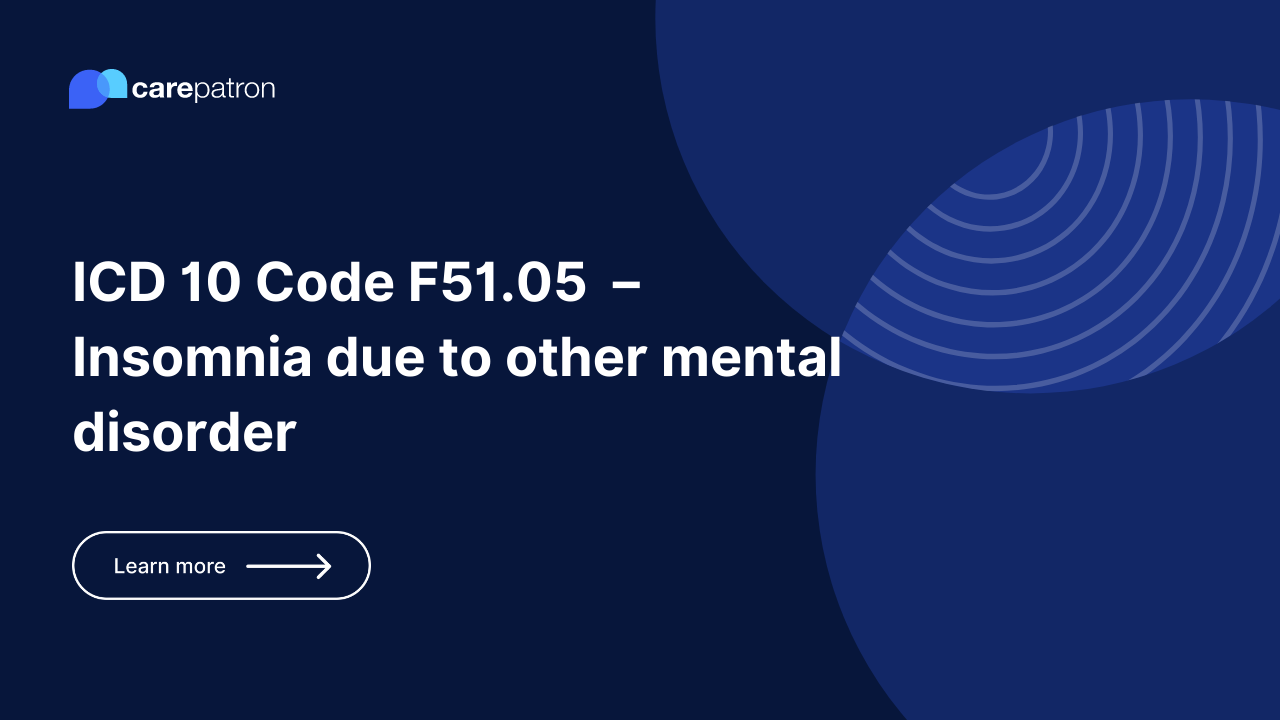 F51.05 – Insomnia due to other mental disorder | ICD-10-CM