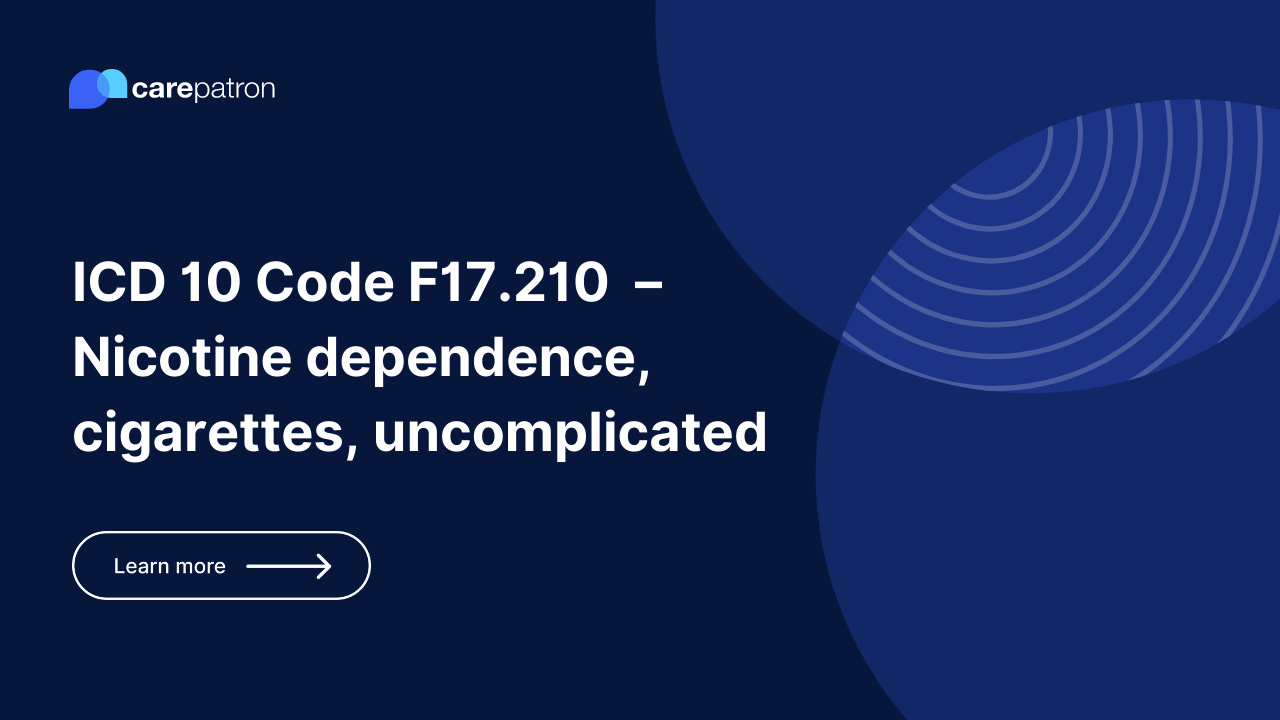 F17.210 – Nicotine dependence, cigarettes, uncomplicated | ICD-10-CM