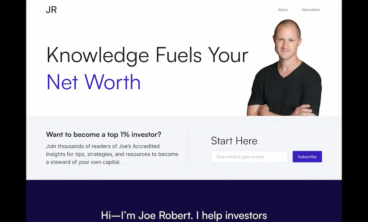 Joe Robert: Helping You Compound Wealth Passively!