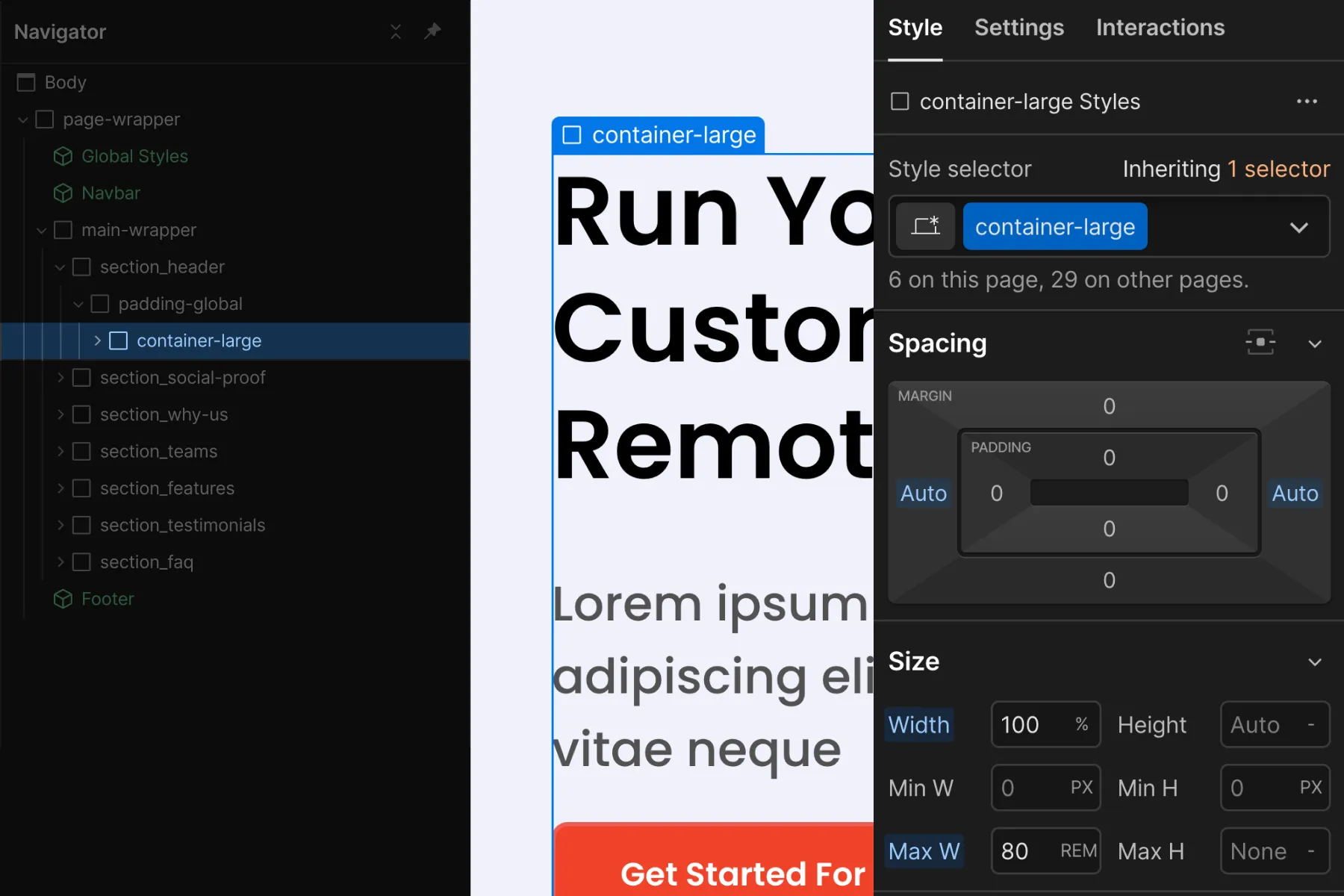Core Structure strategy - Client-First