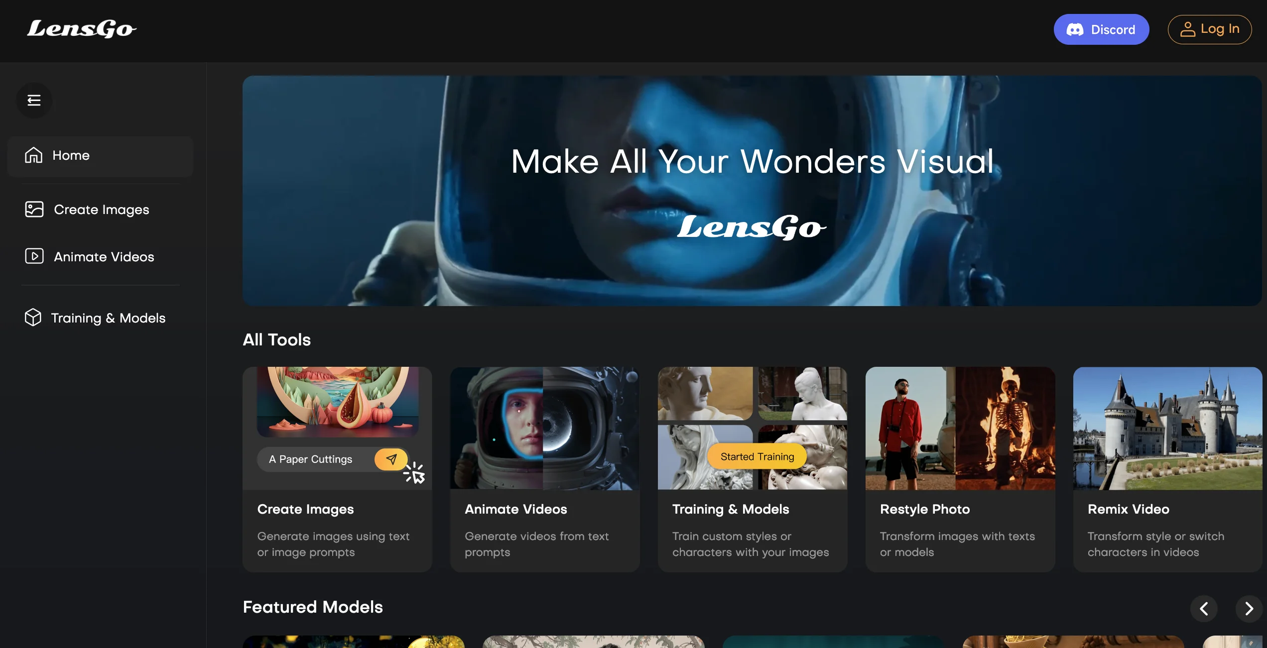 LensGo - Free AI-powered tool for creating images and videos