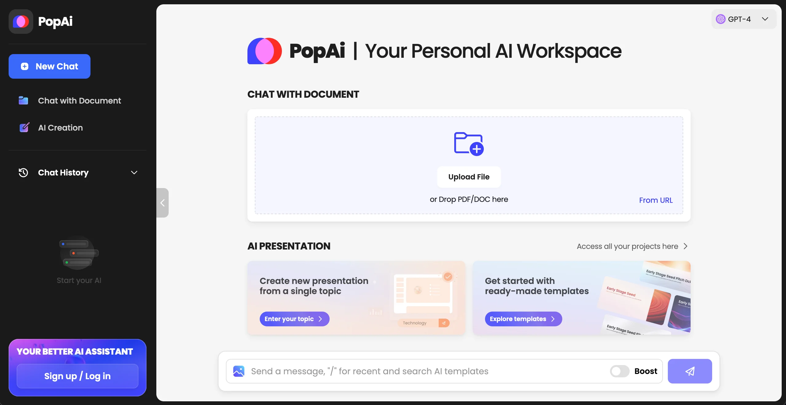 PopAi - Your personal AI workspace