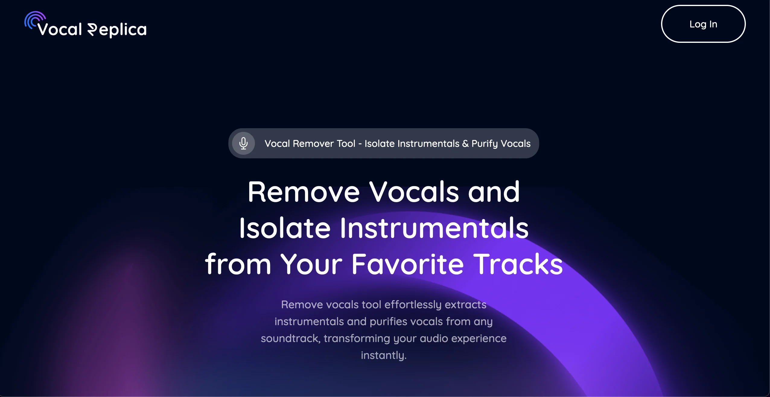 Vocal Replica - Remove Vocals and Isolate Instrumentals