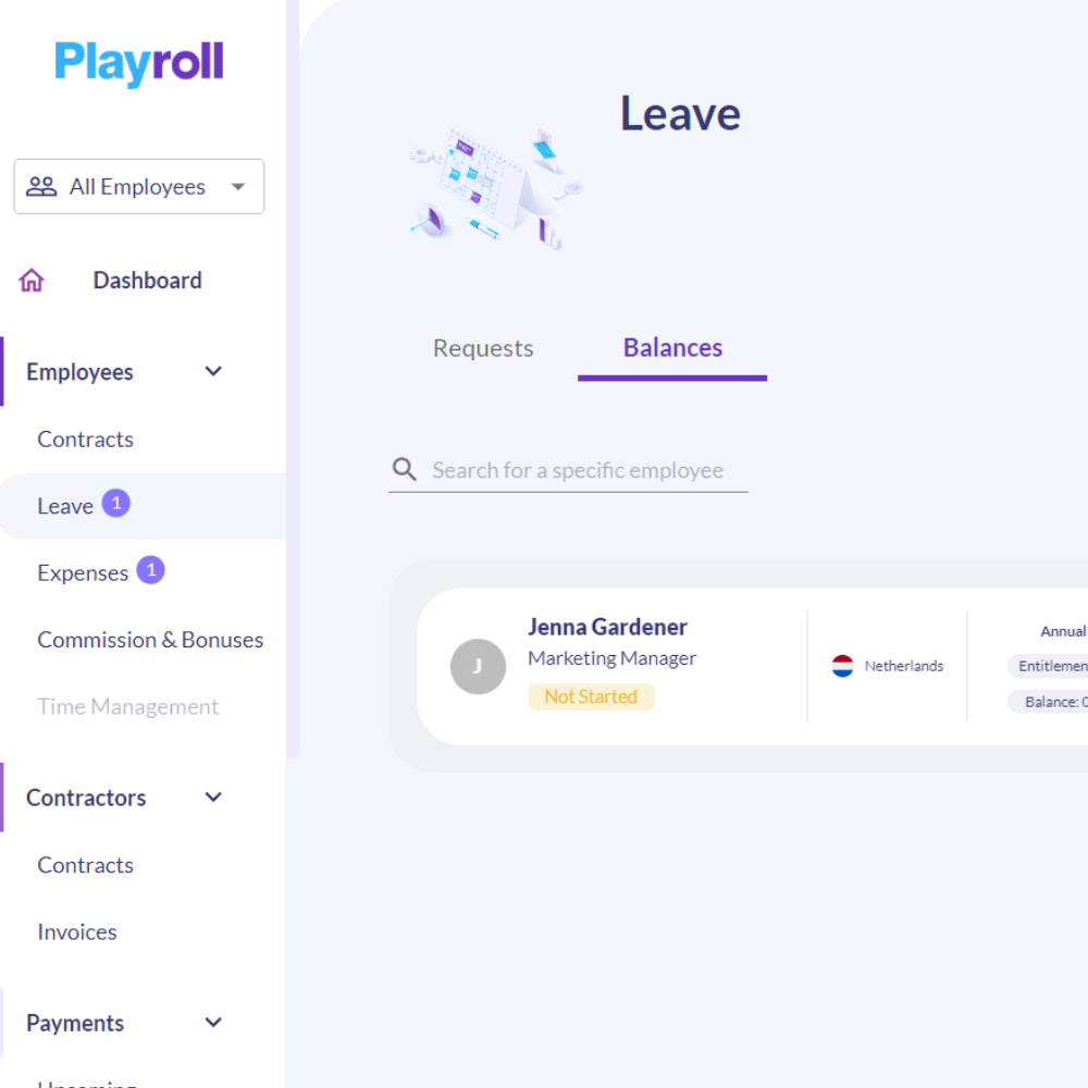 Leave Management System: Our New 'Balances' Tab | Playroll