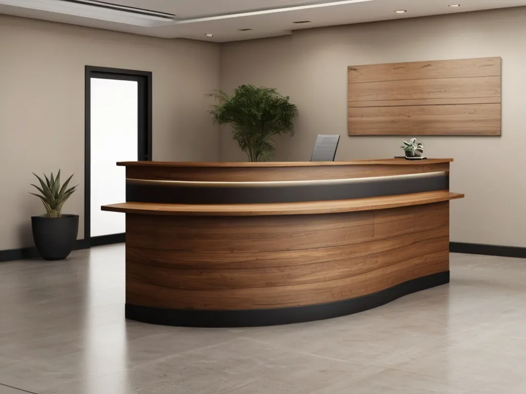 6 Types of Materials Used for Custom Reception Desks | Commercial Millwork
