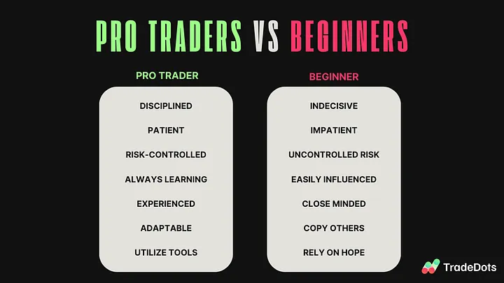 5 Differences Between Professional Traders and Beginner Traders | TradeDots Blogs