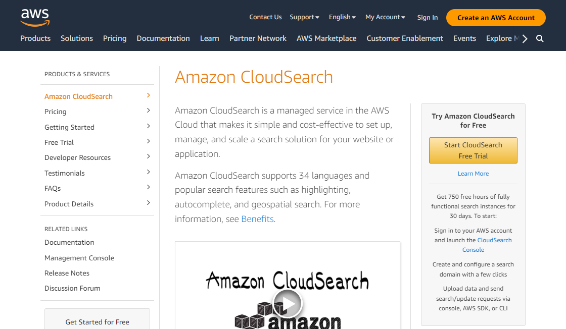 Amazon CloudSearch - محرك البحث | Explore 10,000+ AI Tools & Explore Best Alternatives