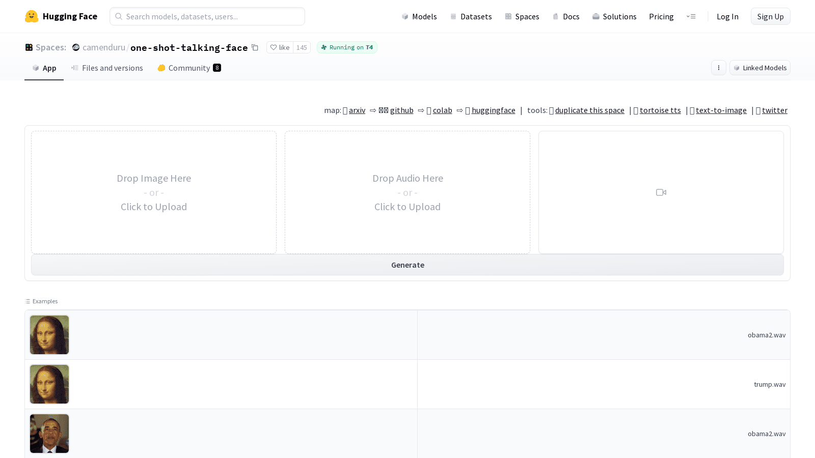 One Shot Talking Face - مولد الفيديو | Explore 10,000+ AI Tools ...