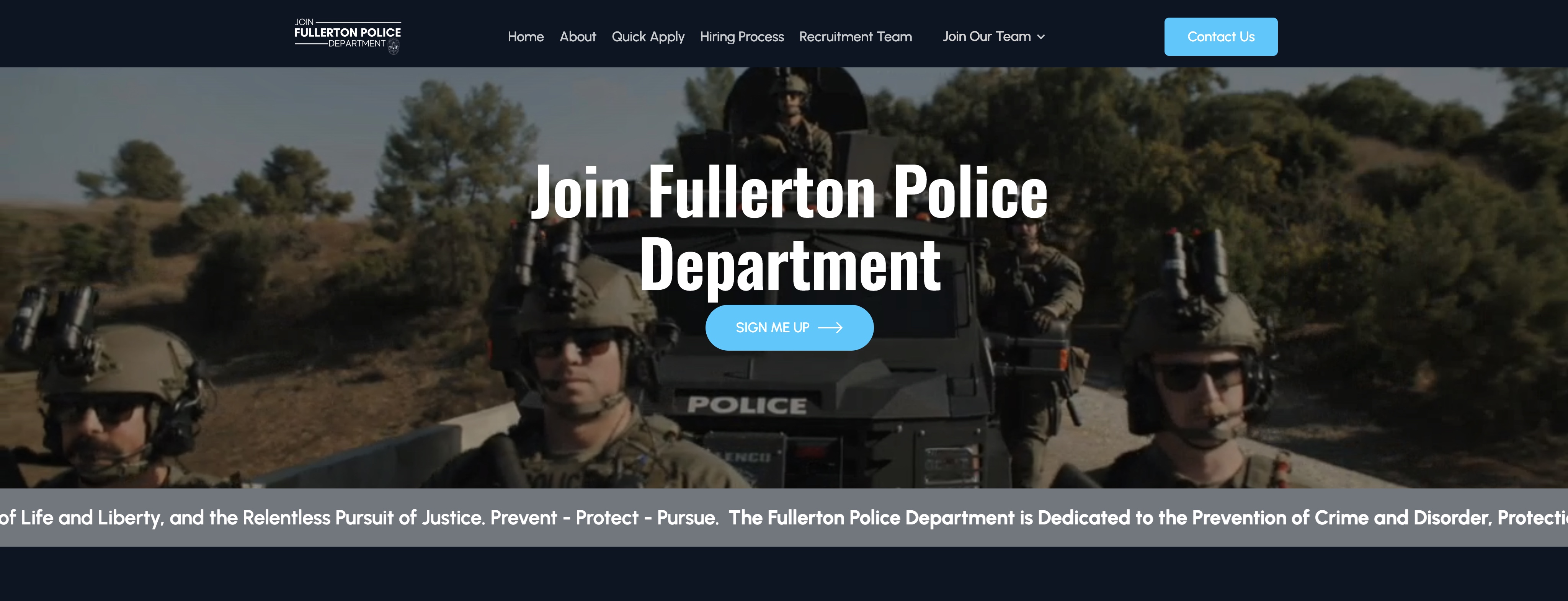 Join Fullerton Police Department