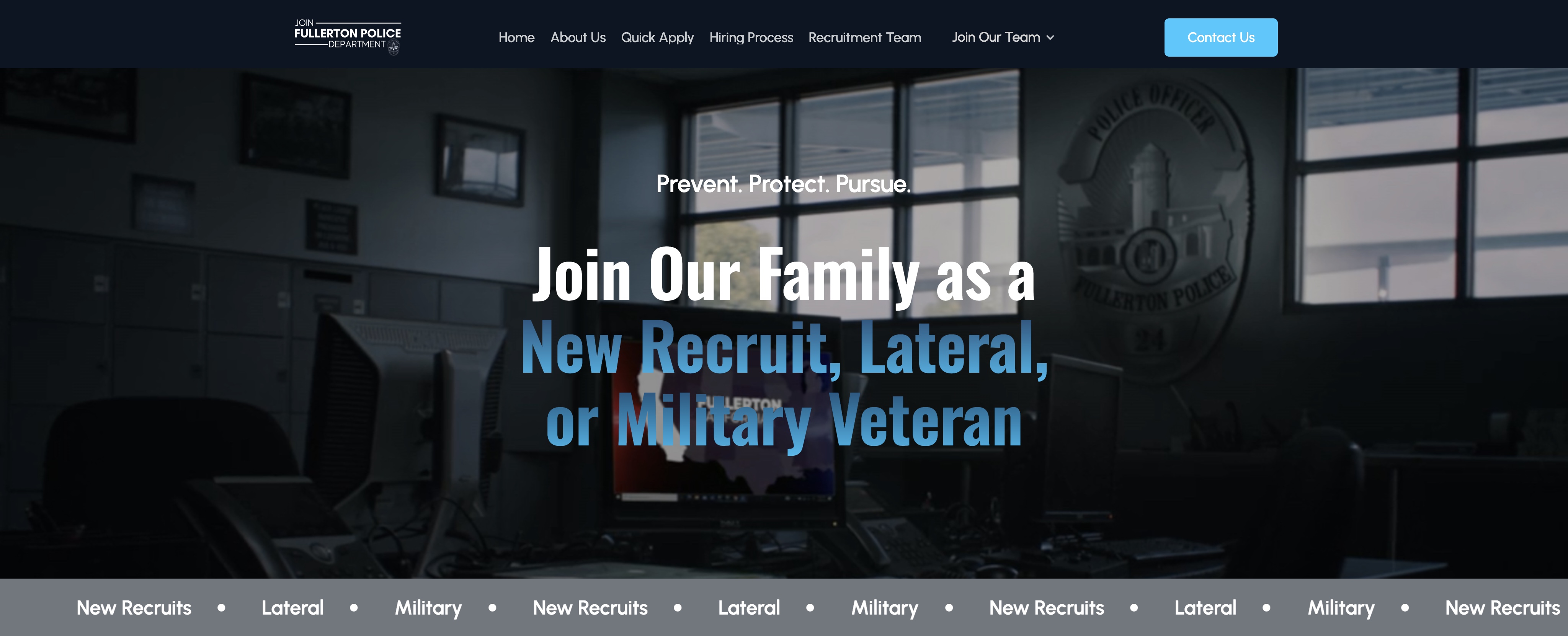 Join Our Family | Join Fullerton PD