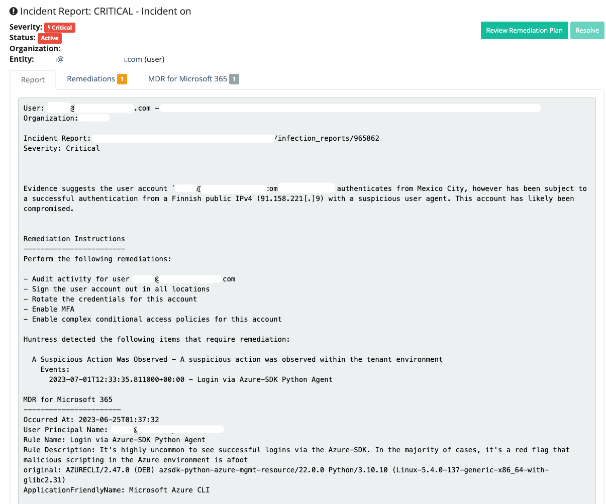 Threat Hunting for Business Email Compromise Through User Agents