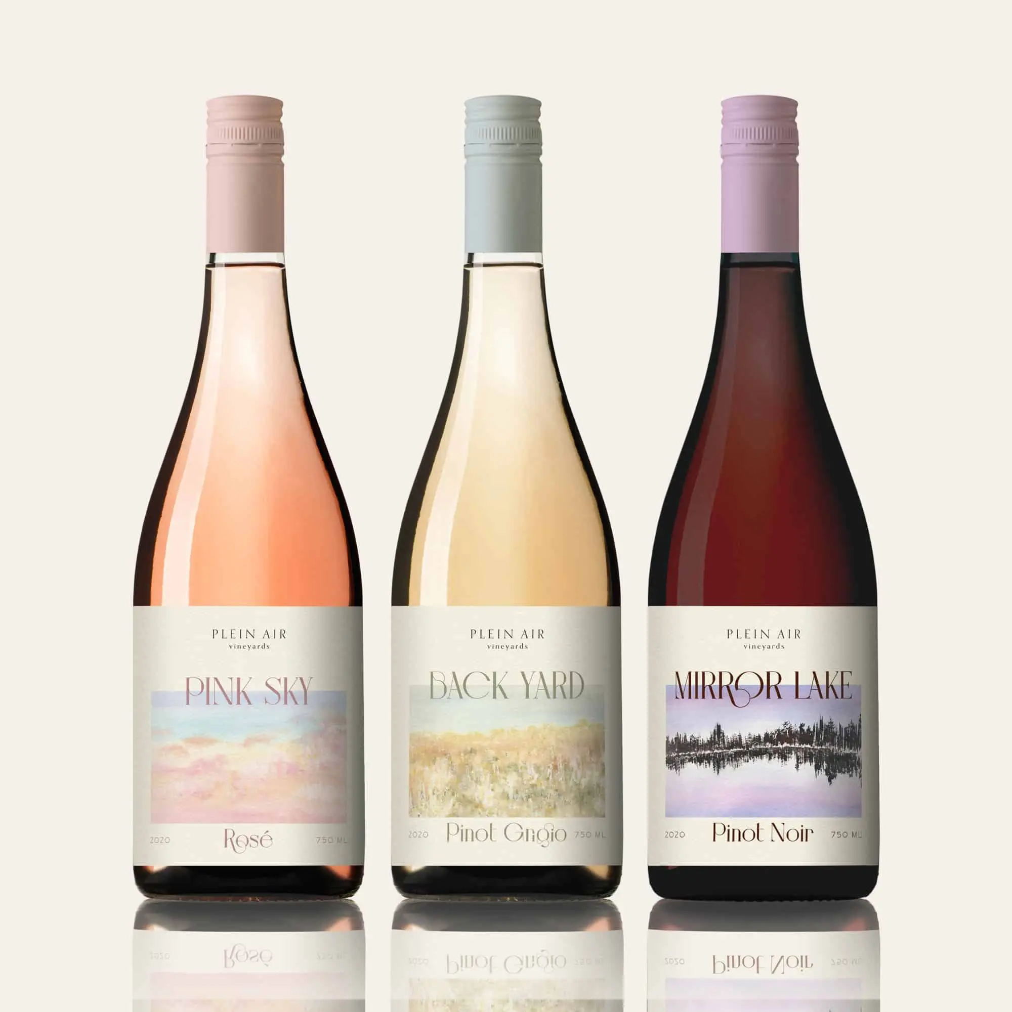 Plein Air Vineyards | Wine Branding and Label Design by Caitlin ...