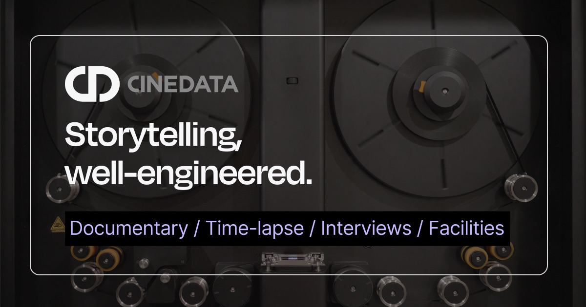 CINEDATA // Capturing stories of transformation and discovery.