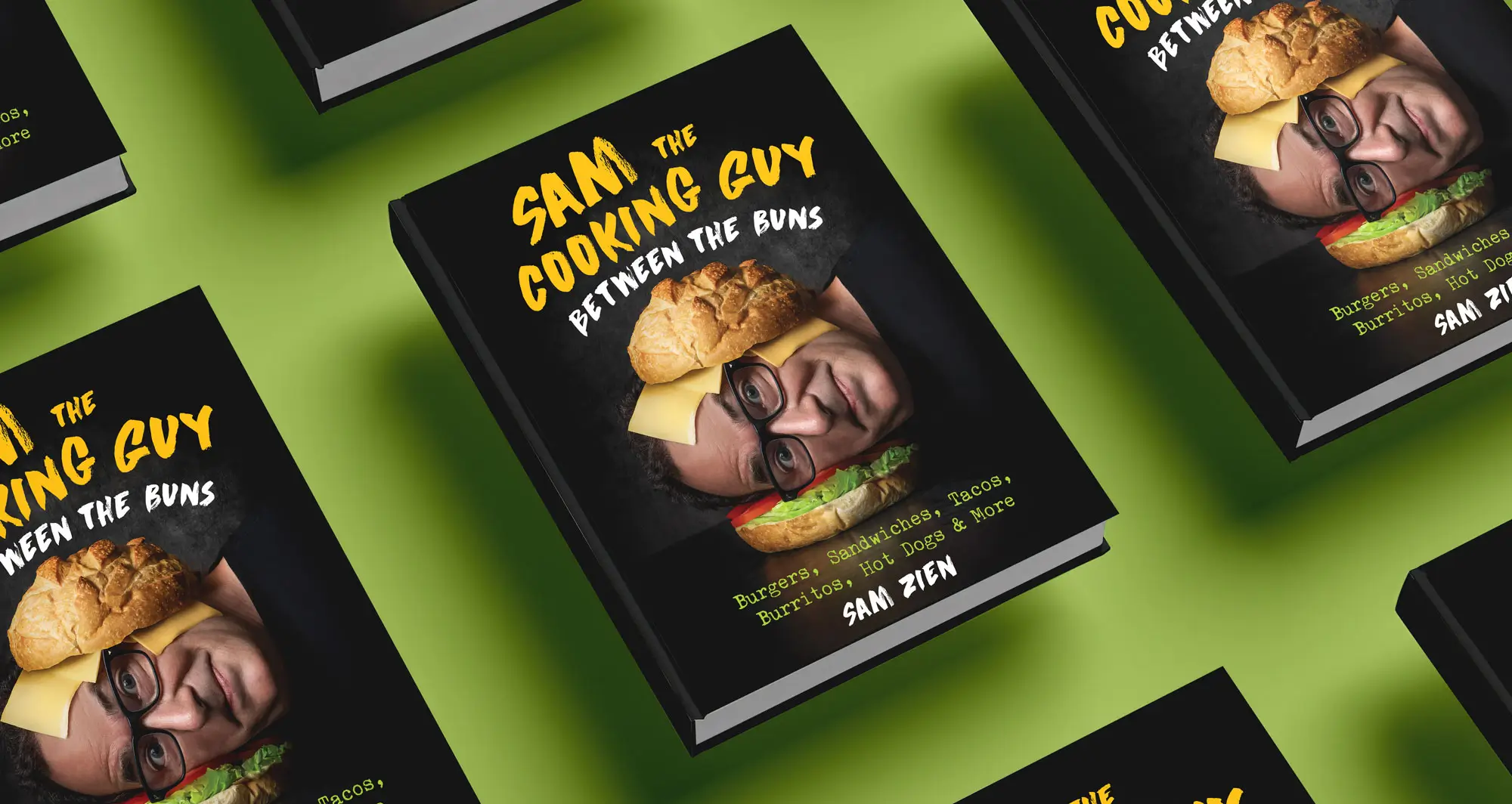 Between the Buns Cookbook from Sam The Cooking Guy