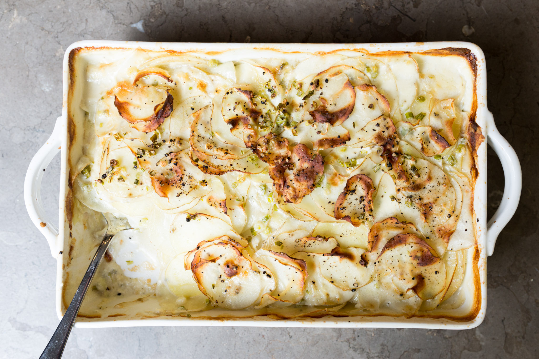 Goat Cheese & Garlic Potatoes Recipe from Sam The Cooking Guy