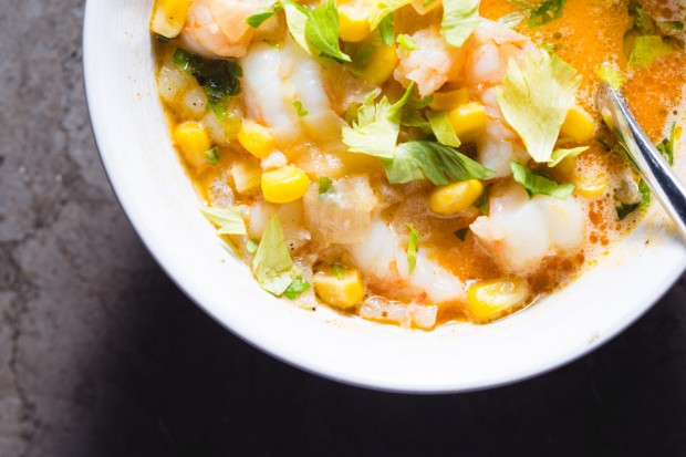 Shrimp & Corn Chowder Recipe from Sam The Cooking Guy