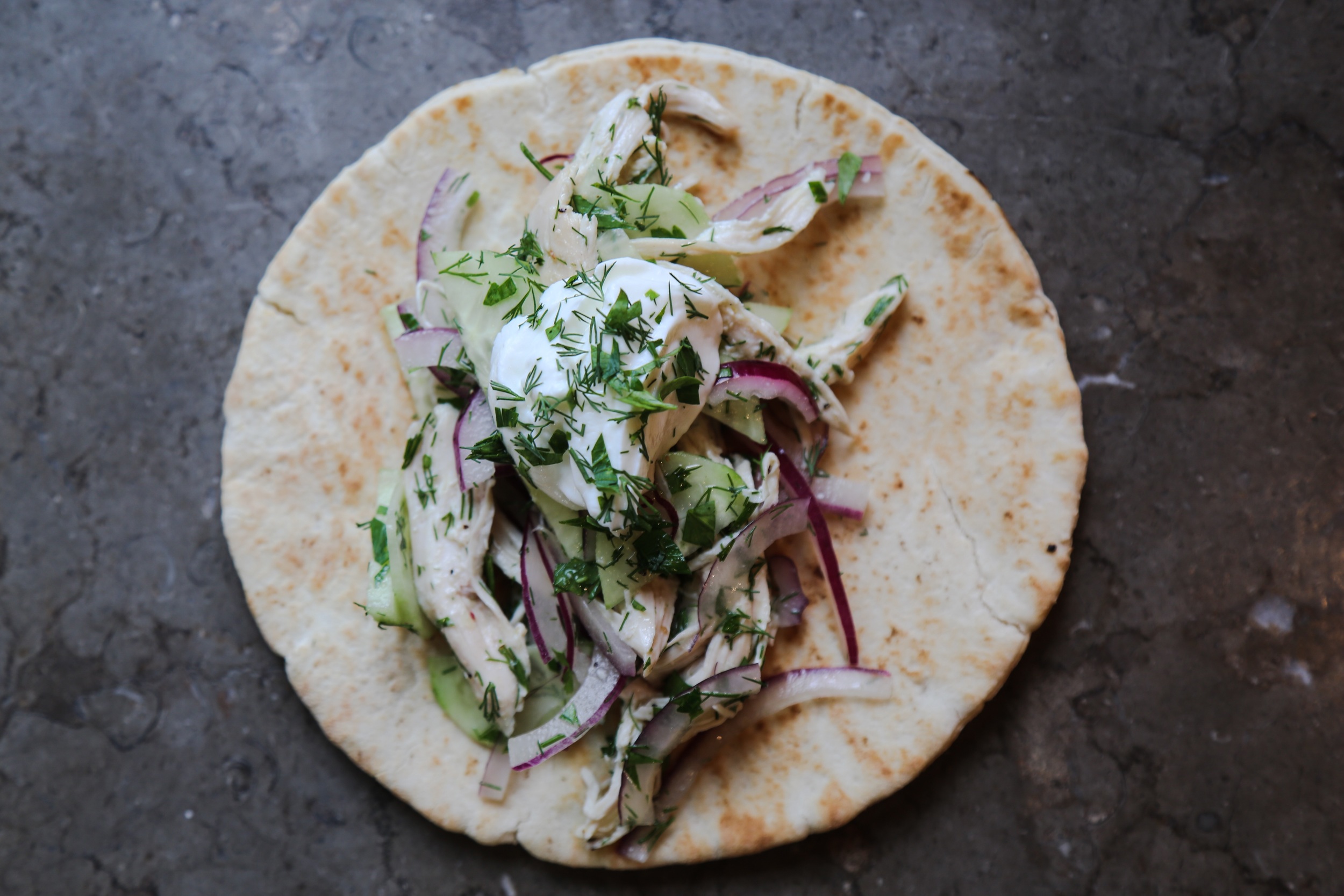 Greek Chicken Wrap Recipe from Sam The Cooking Guy