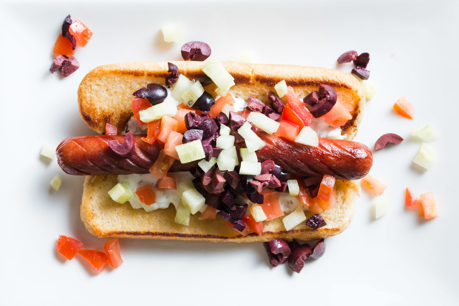 Greek Hot Dogs Recipe from Sam The Cooking Guy