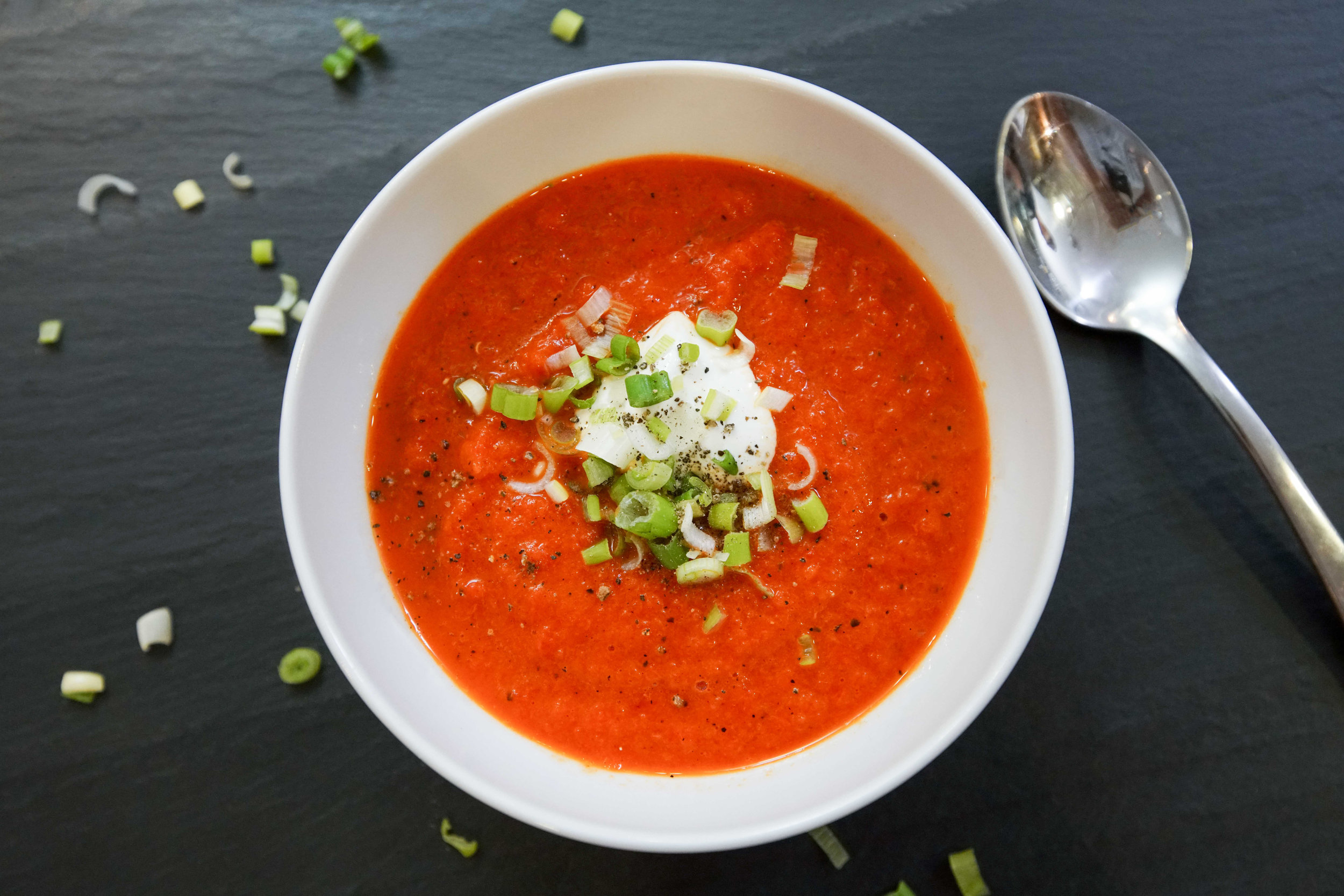 Roasted Red Pepper Soup Recipe from Sam The Cooking Guy