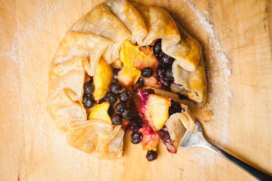 Grilled Peach & Blueberry Pie Recipe from Sam The Cooking Guy